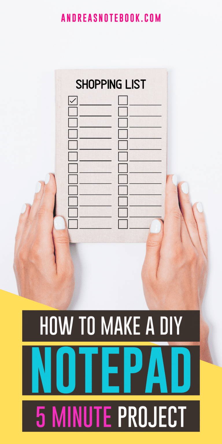 diy notepad pin - Andrea's Notebook