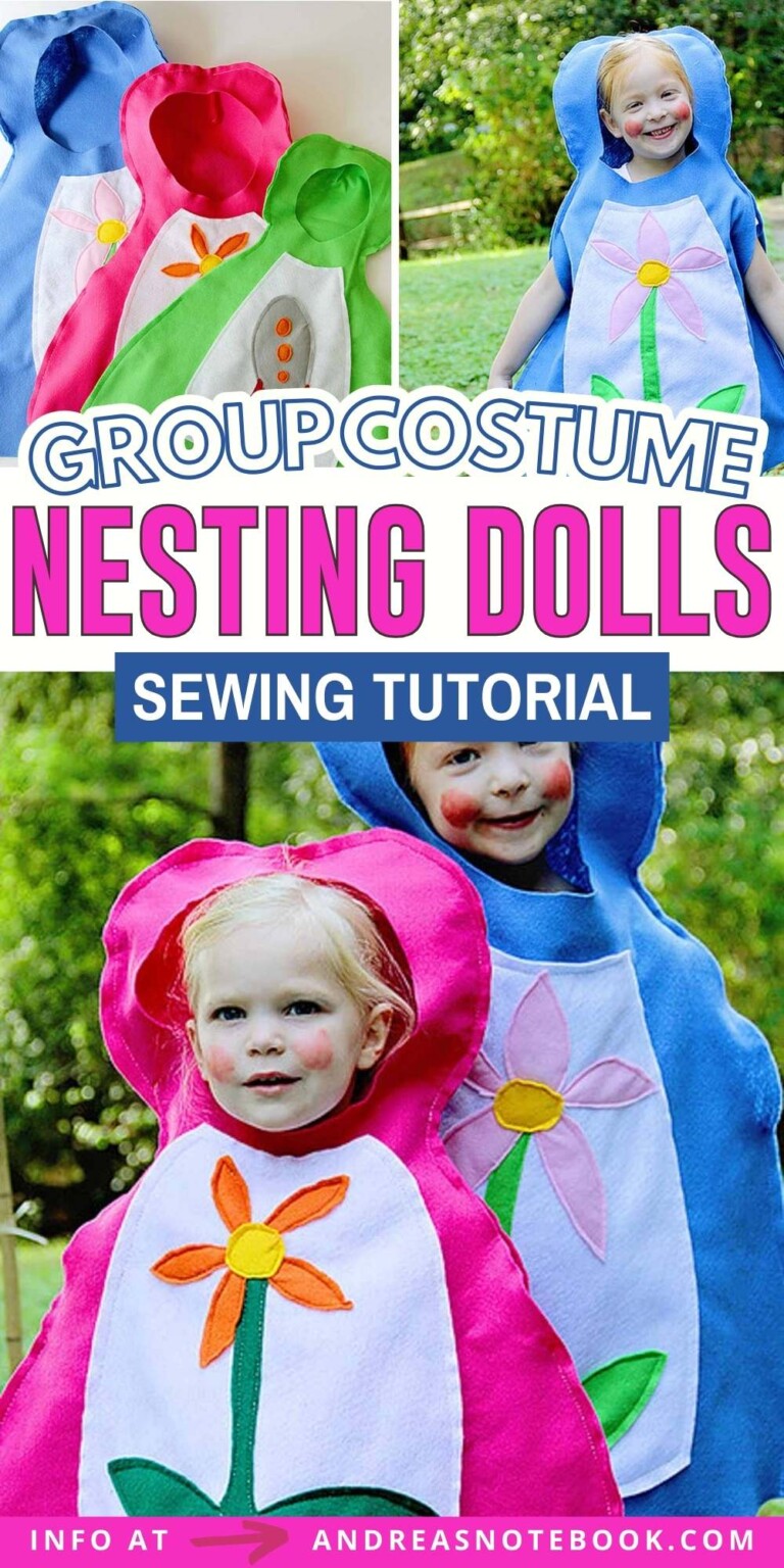 DIY nesting dolls costume sewing tutorial PIN - Andrea's Notebook