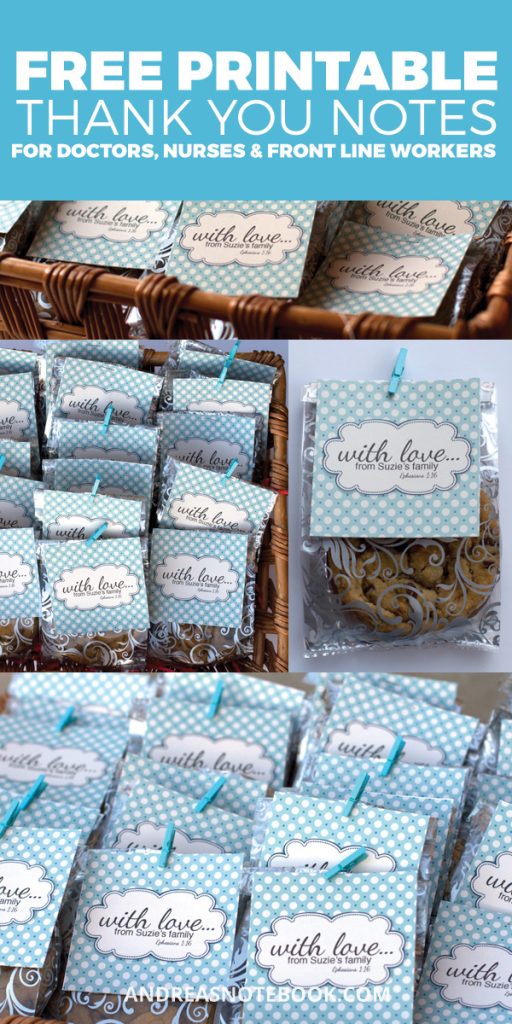 Saying THANK YOU to nurses and doctors (free printable card) - Andrea's ...