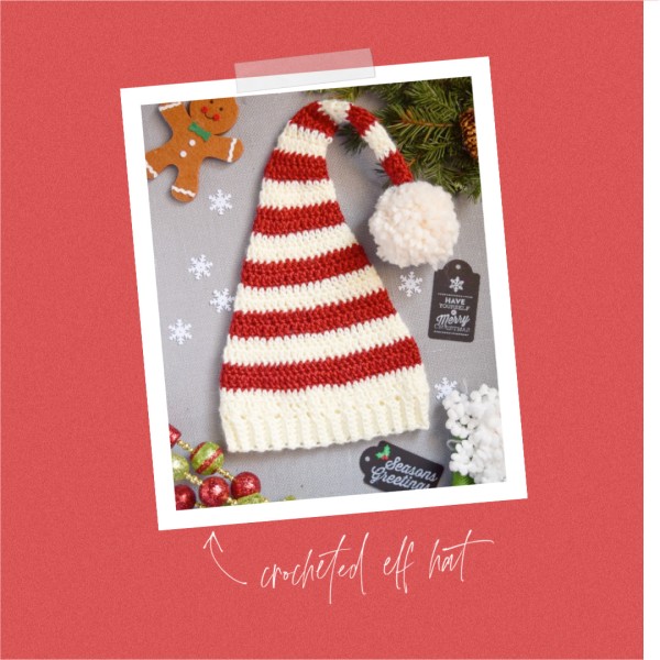 Pixie Elf Striped Newborn Hat Crochet Pattern - Andrea's Notebook