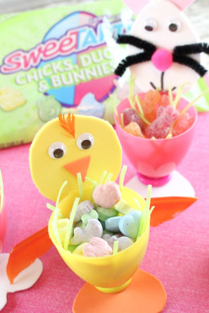 Creative Plastic Easter Egg Chick and Bunny Craft