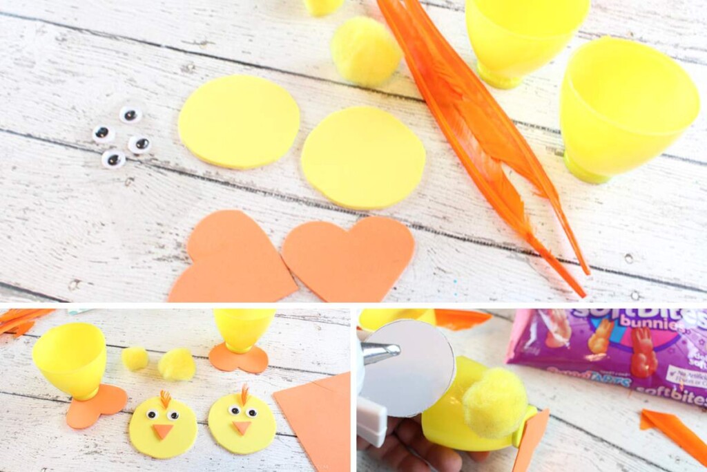 Creative Plastic Easter Egg Chick and Bunny Craft