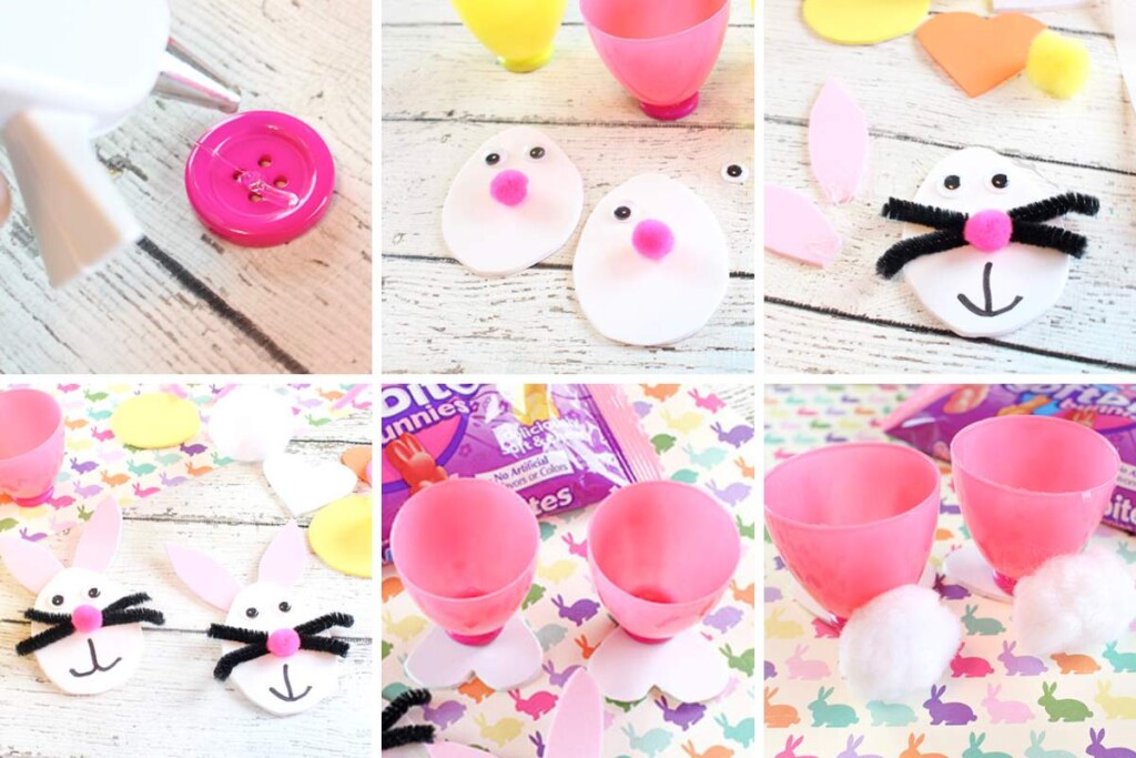 Creative Plastic Easter Egg Chick and Bunny Craft