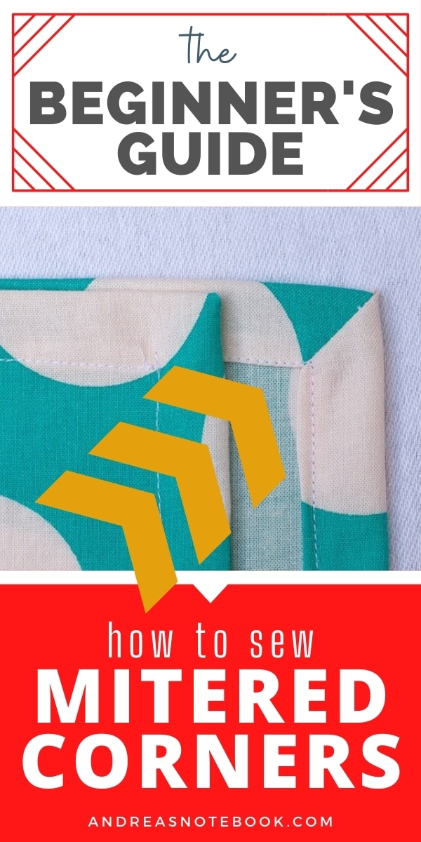 How to Sew a Mitered Corner Video Tutorial - Andrea's Notebook