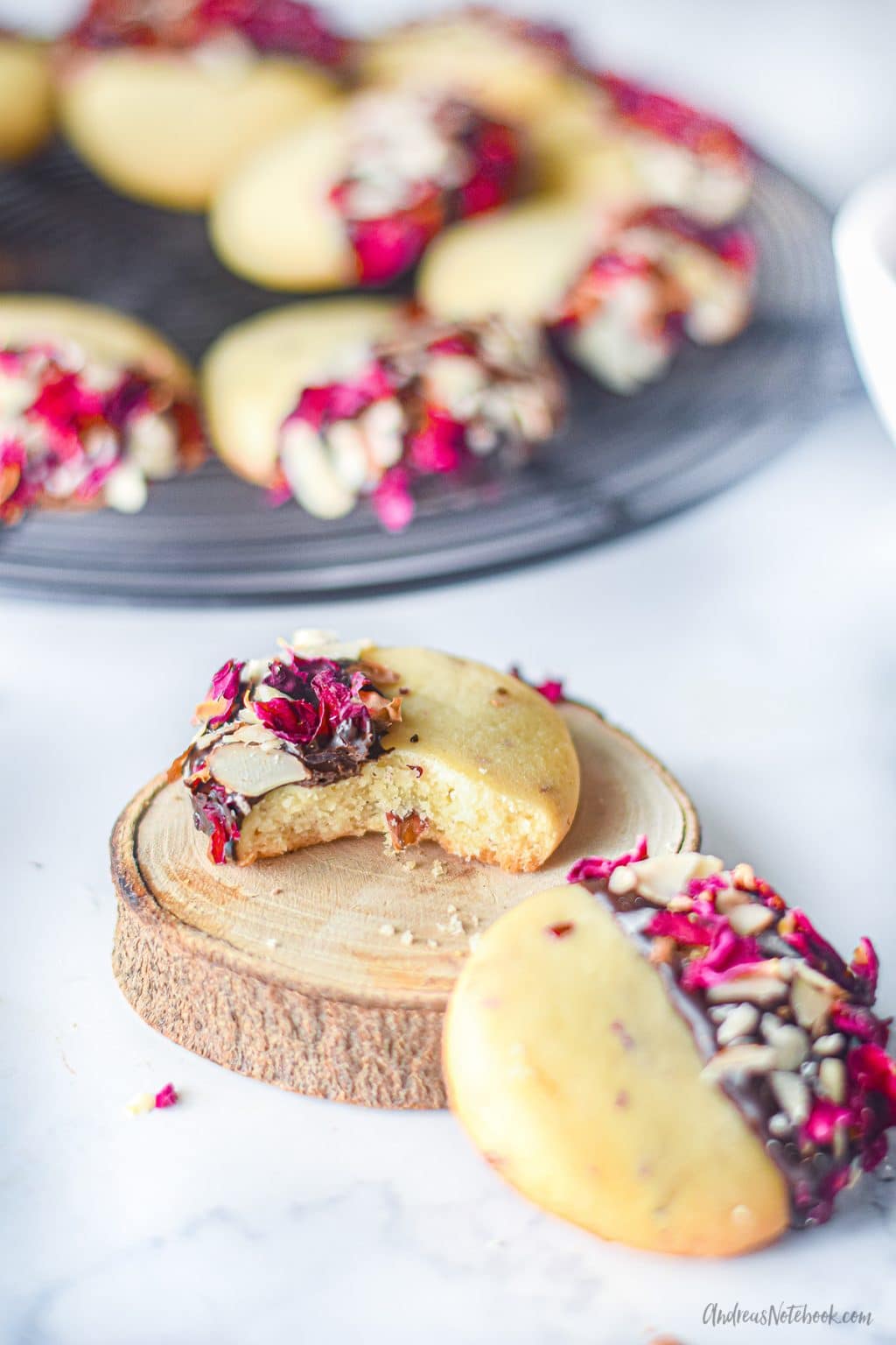 AMAZING Rose Vanilla Shortbread Cookies - Beautiful and Delicious